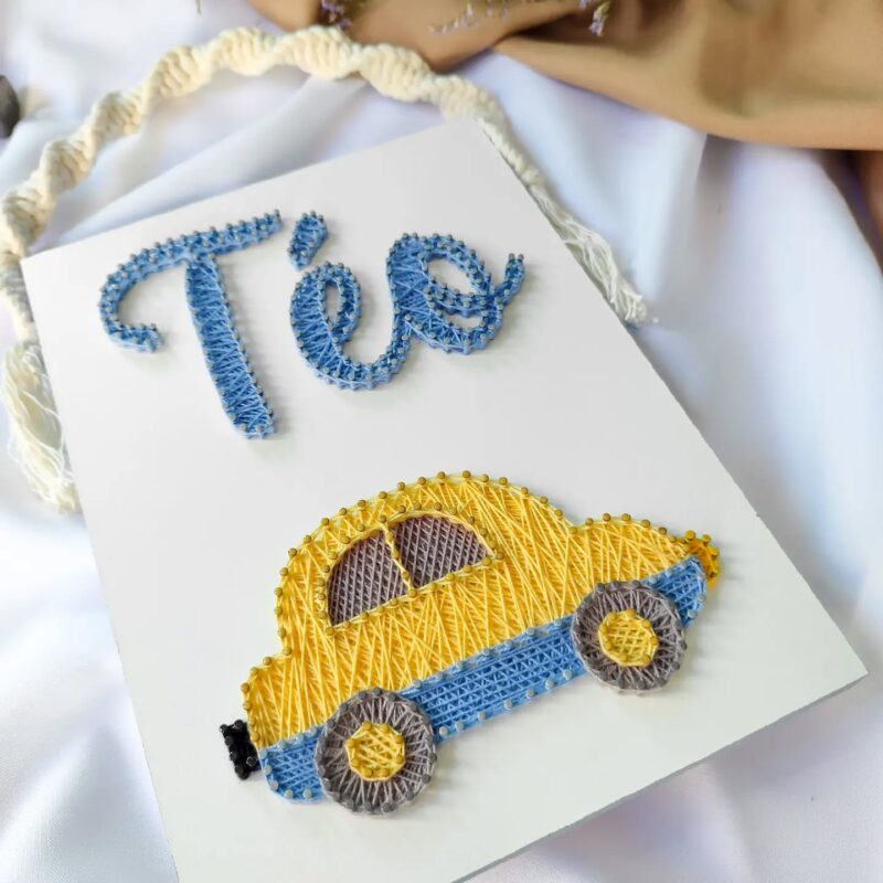 Personalized Car-Themed String Art – Jaunii Arts